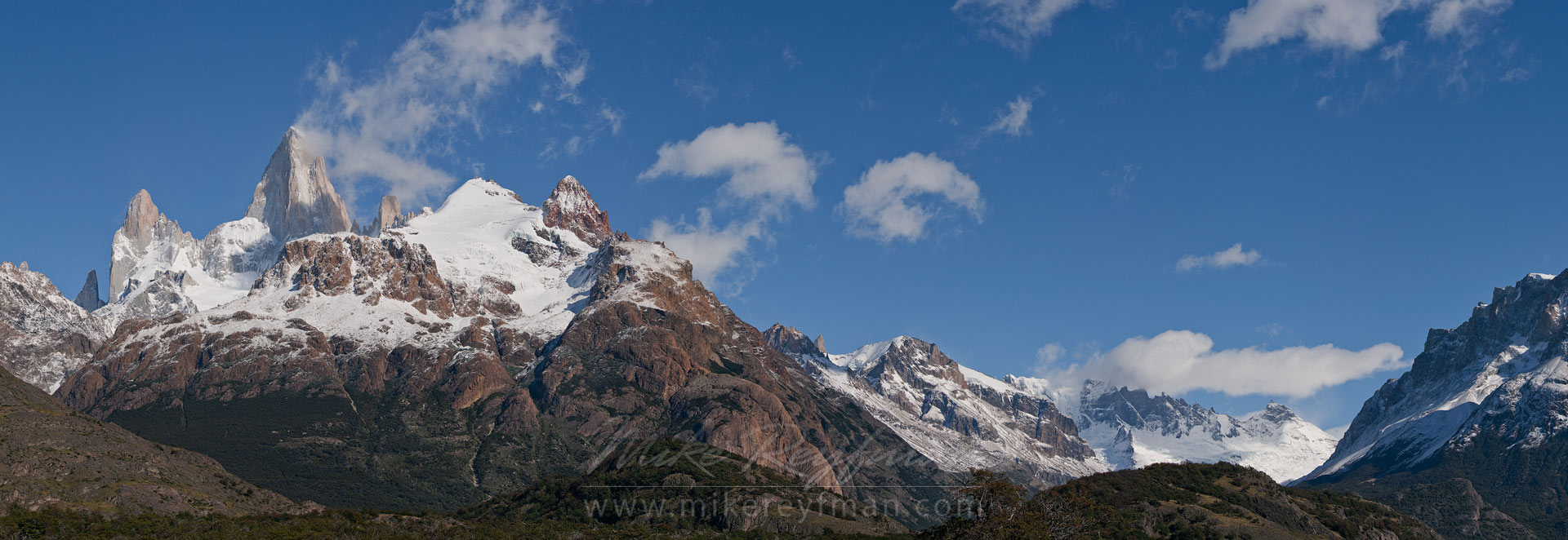 Fitzroy Massif from foothills. Santa Cruz, Patagonia, Argentina ...